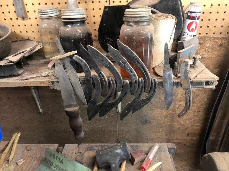 Custom Hand-forged Horseshoe Knives - Etsy