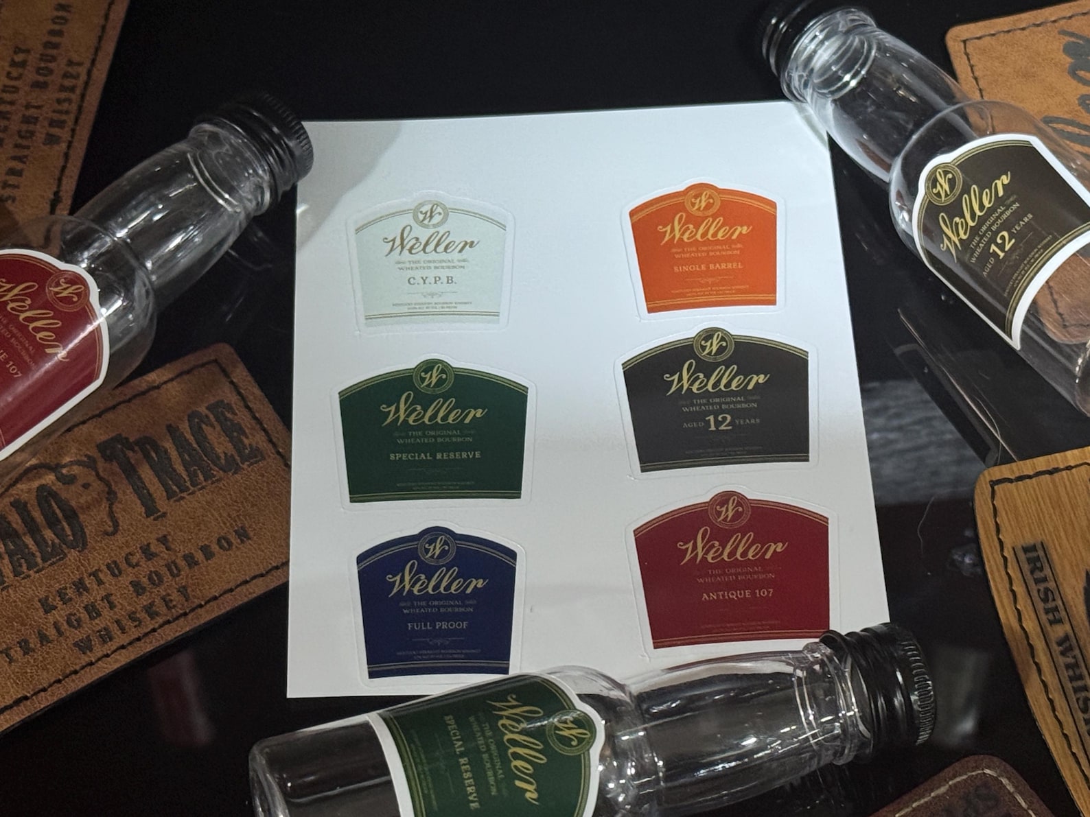 Weller Bourbon Mini Bottle Stickers: Tasting Kit Labels - Etsy