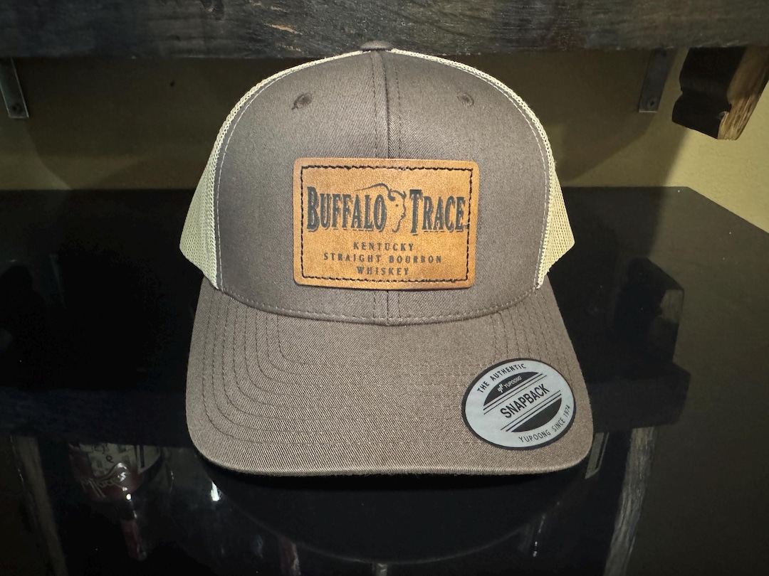Buffalo Trace Bourbon Hat: Leatherette Patch Yupoong Snapback - Etsy