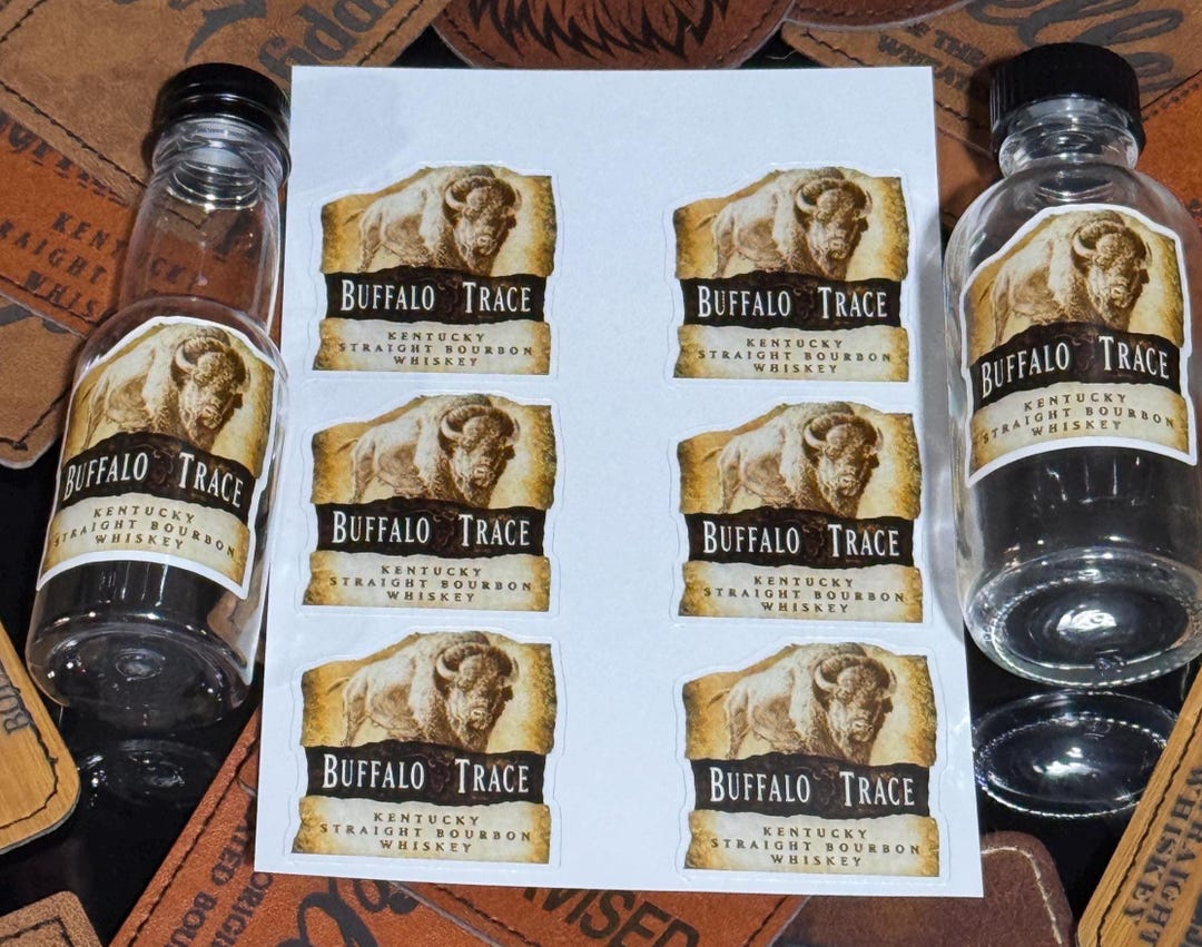Buffalo Trace Bourbon Vinyl Stickers: Bottle Labels for Tasting Kits - Etsy