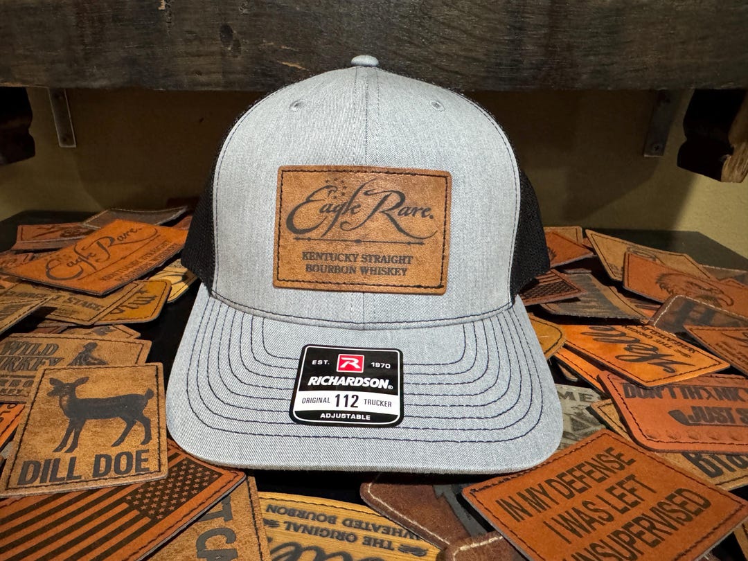 Eagle Rare Inspired Snapback Hat: Laser Engraved Bourbon Patch - Etsy