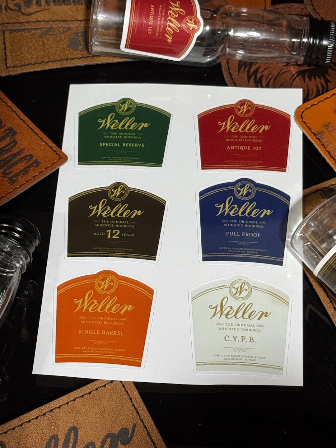 Weller Bourbon Mini Bottle Stickers: Tasting Kit Labels - Etsy