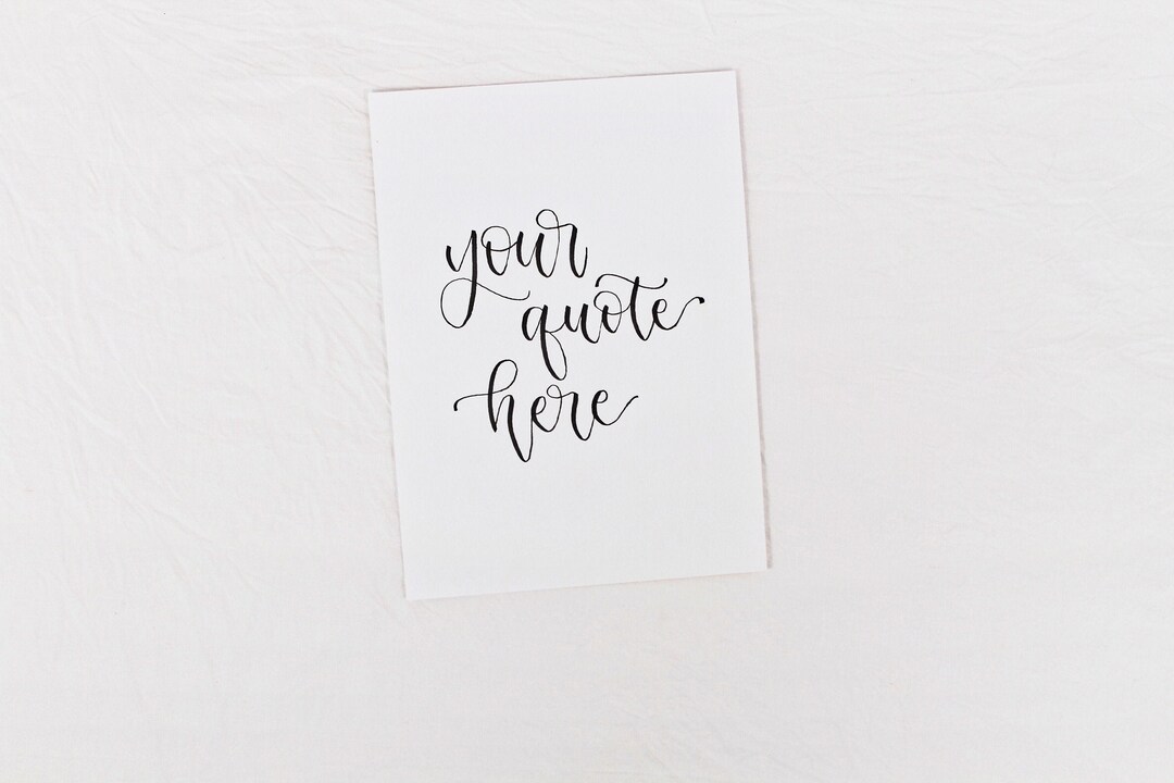 Custom Calligraphy | Custom Lettering | Quotes | Hand Lettering | Wall ...