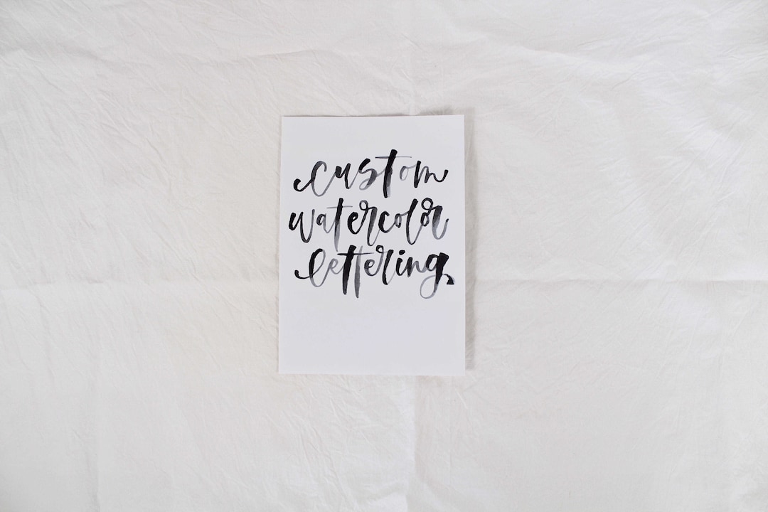 Hand Lettered Watercolor Print | Calligraphy Watercolour Print ...