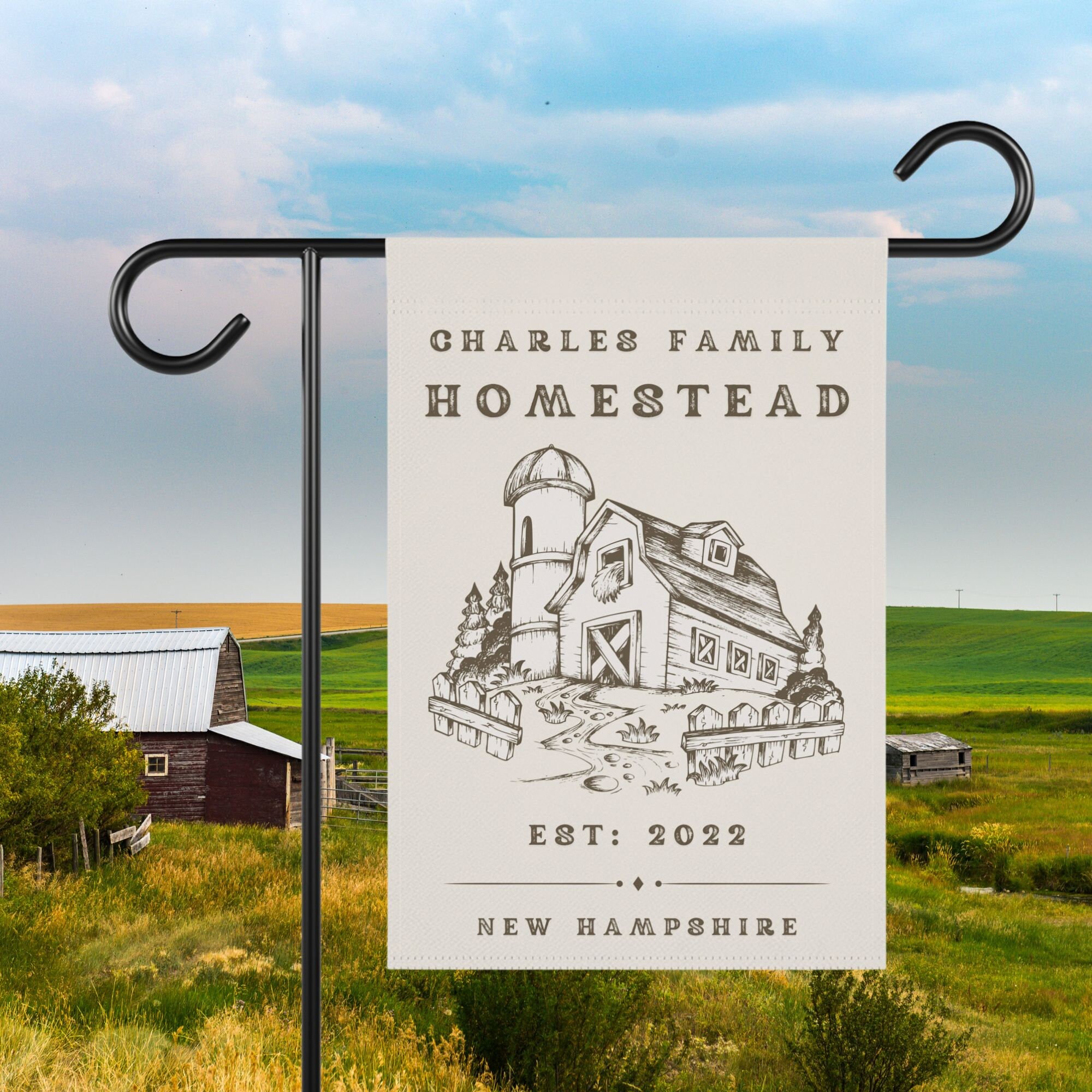 Personalized Homestead House Flag Homestead Garden Flag Custom ...