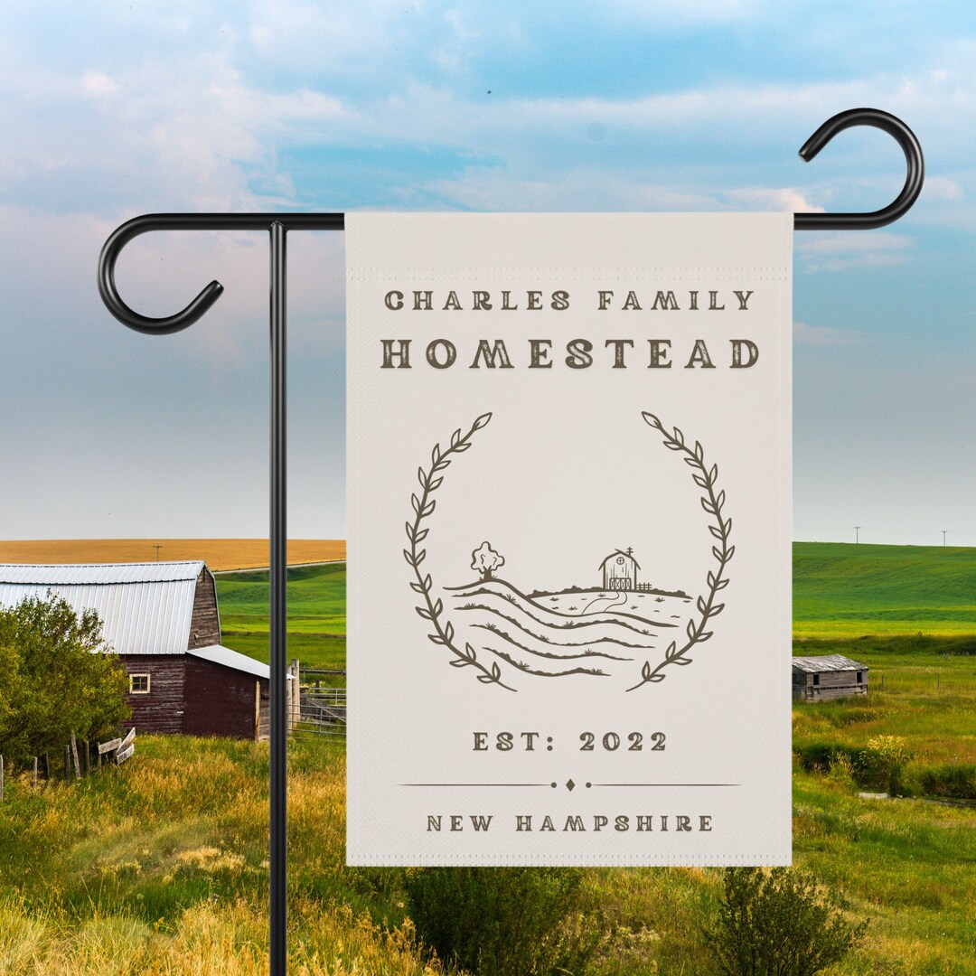 Personalized Homestead House Flag Homestead Garden Flag Custom ...