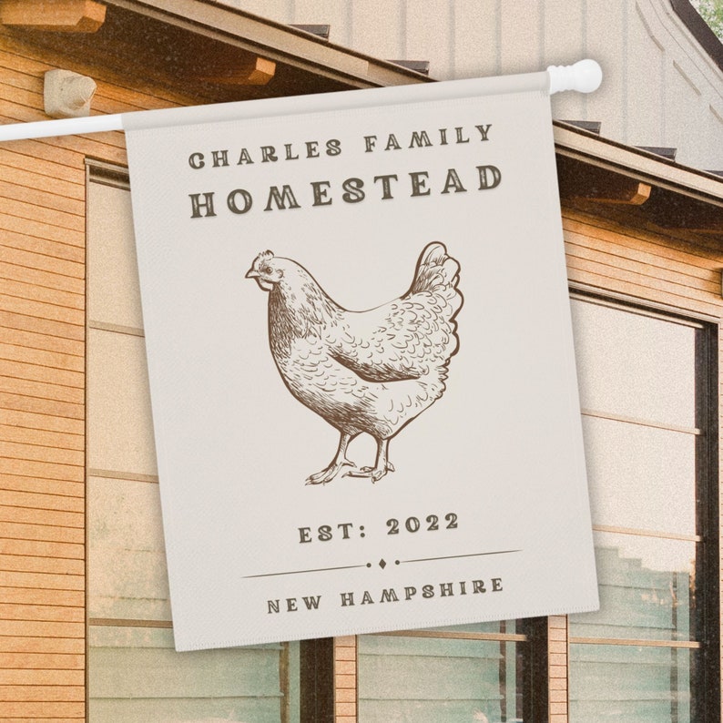 Personalized Homestead House Flag Homestead Garden Flag Custom ...