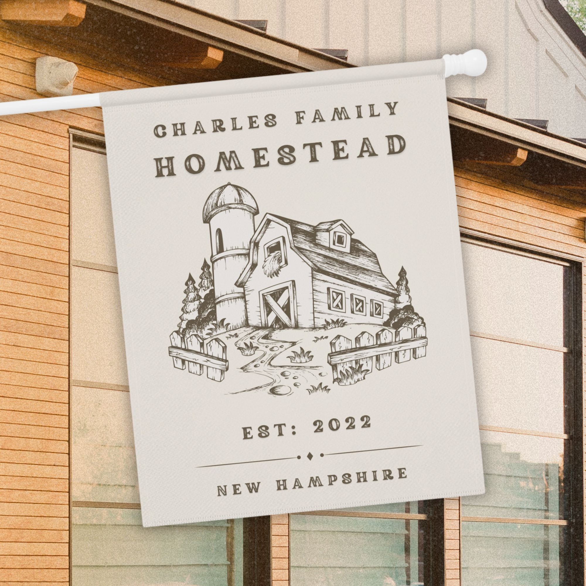 Personalized Homestead House Flag Homestead Garden Flag Custom ...