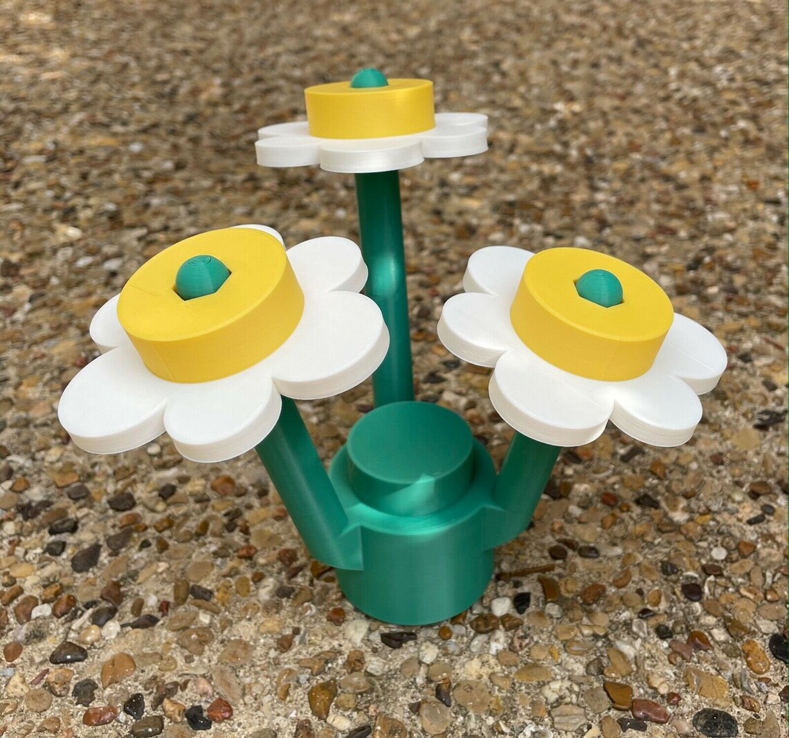 Large Scale Building Bricks Flowers Jumbo Size Color Floral Bouquet 3D ...