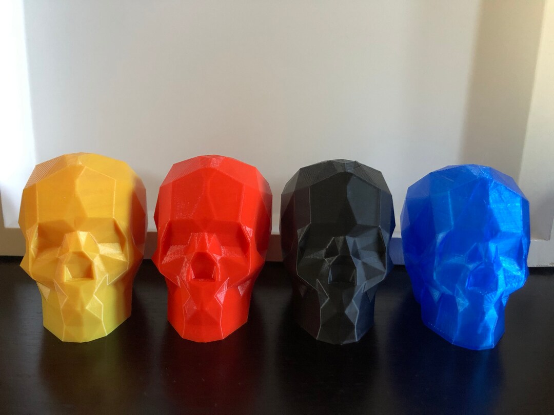 NEW 3D Printed Faceted Skull Skully Decoration Desk Toy Geometric ...