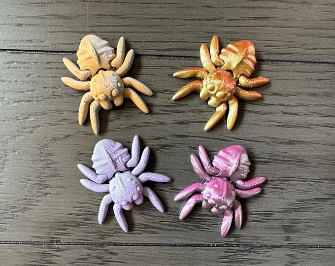 Articulated Spider Fidget Toy Halloween Autumn Fall Decor 2 Fun Colors ...