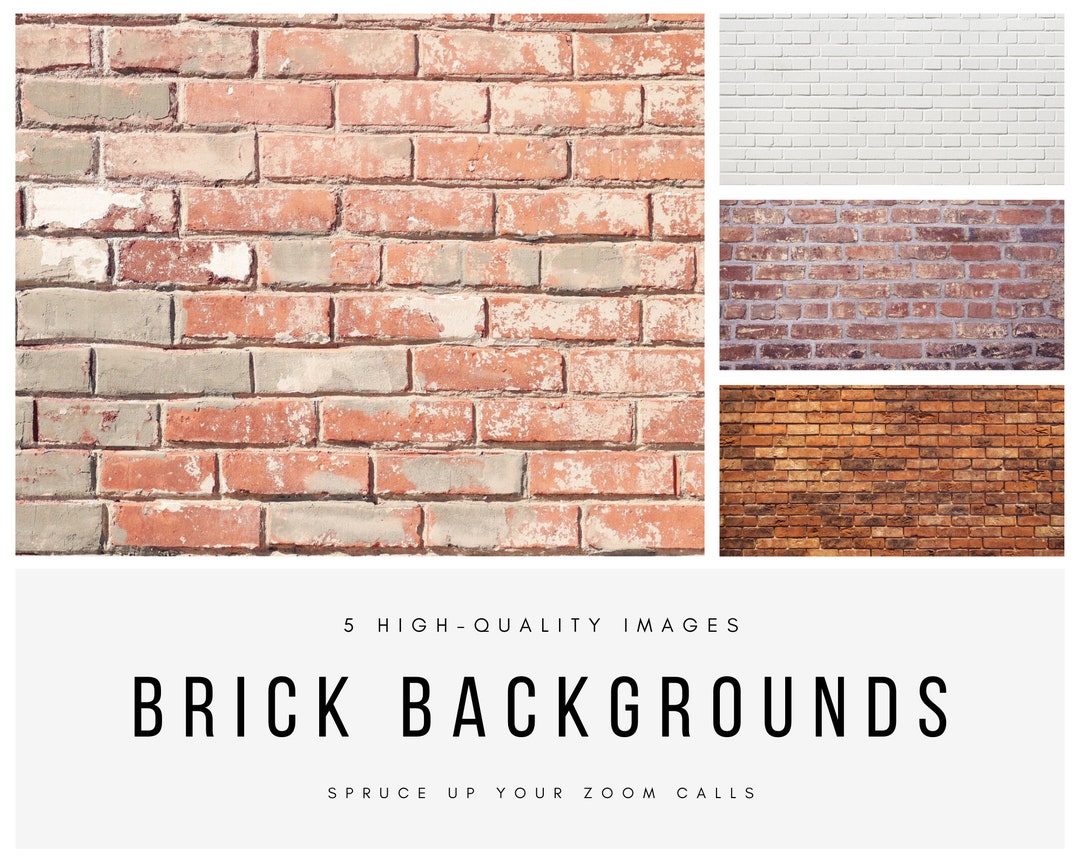 Zoom Backgrounds – Brick Pack – 5 Backdrop Images for Online Zoom ...