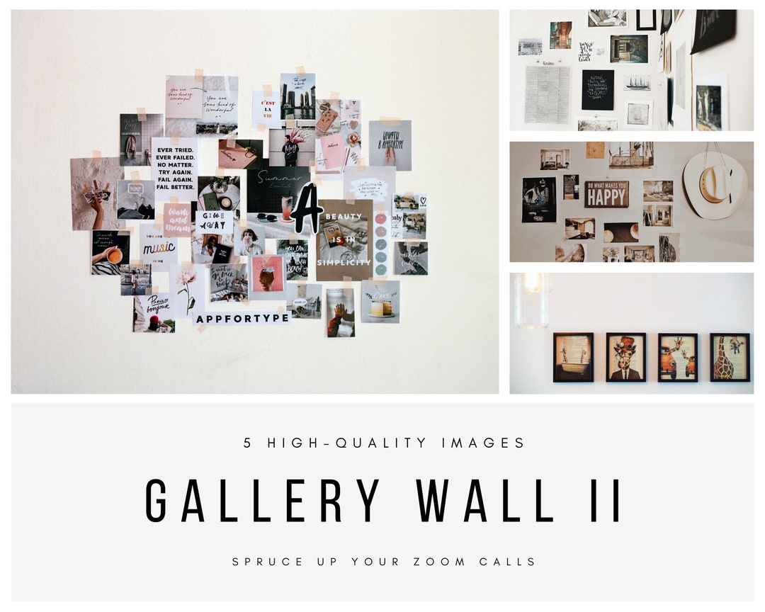 Zoom Backgrounds – Gallery Wall II – 5 Backdrop Images for Online Zoom ...