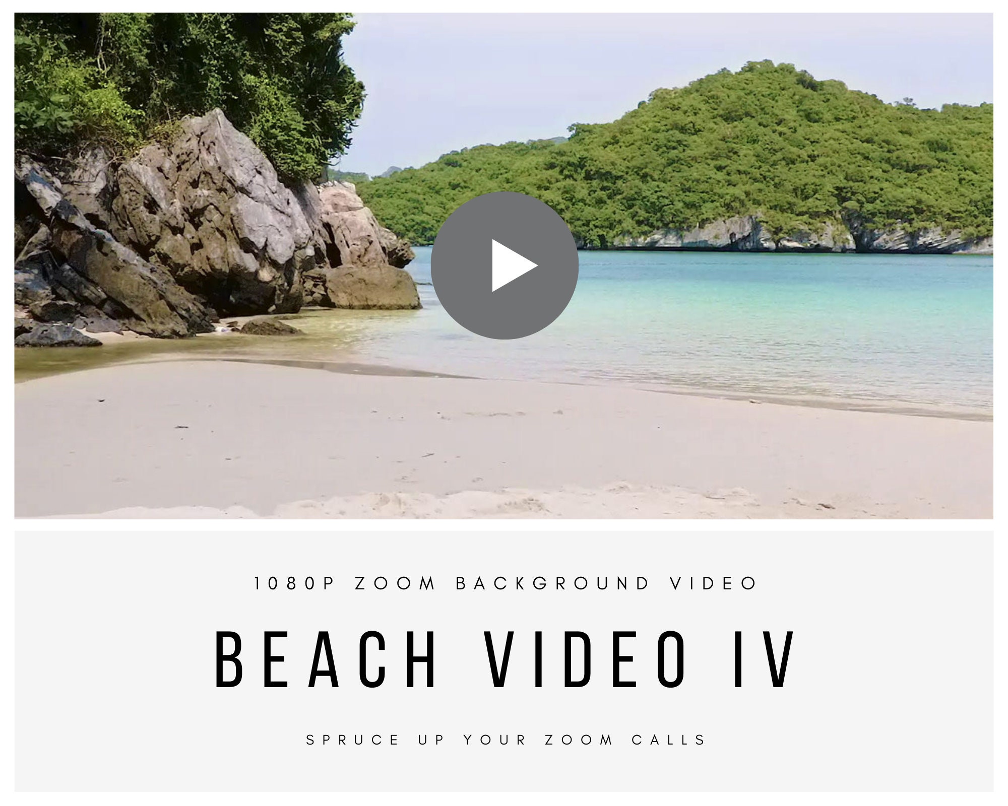 Zoom Beach Video Background IV – High-quality Virtual Background for ...