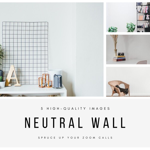 Neutral Office Zoom Background - Etsy
