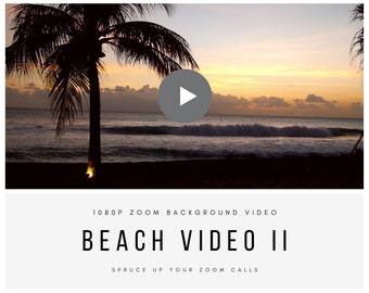 Zoom Beach Video Background I High-quality Virtual | Etsy