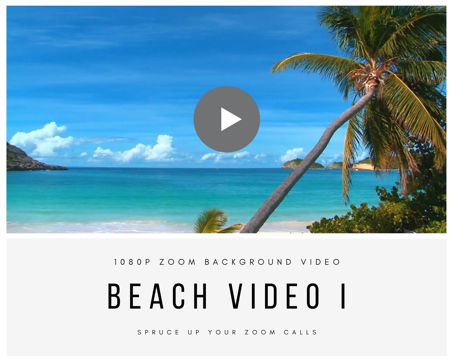 Zoom Beach Video Background I – High-quality Virtual Background for ...