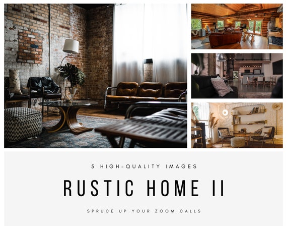 Zoom Backgrounds Rustic Home Pack II 5 Backdrop Images for - Etsy Canada