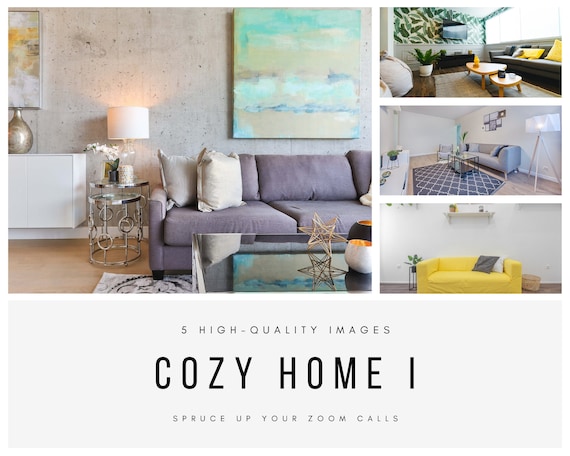 Zoom Backgrounds Cozy Home Pack I 5 Backdrop Images for - Etsy Canada