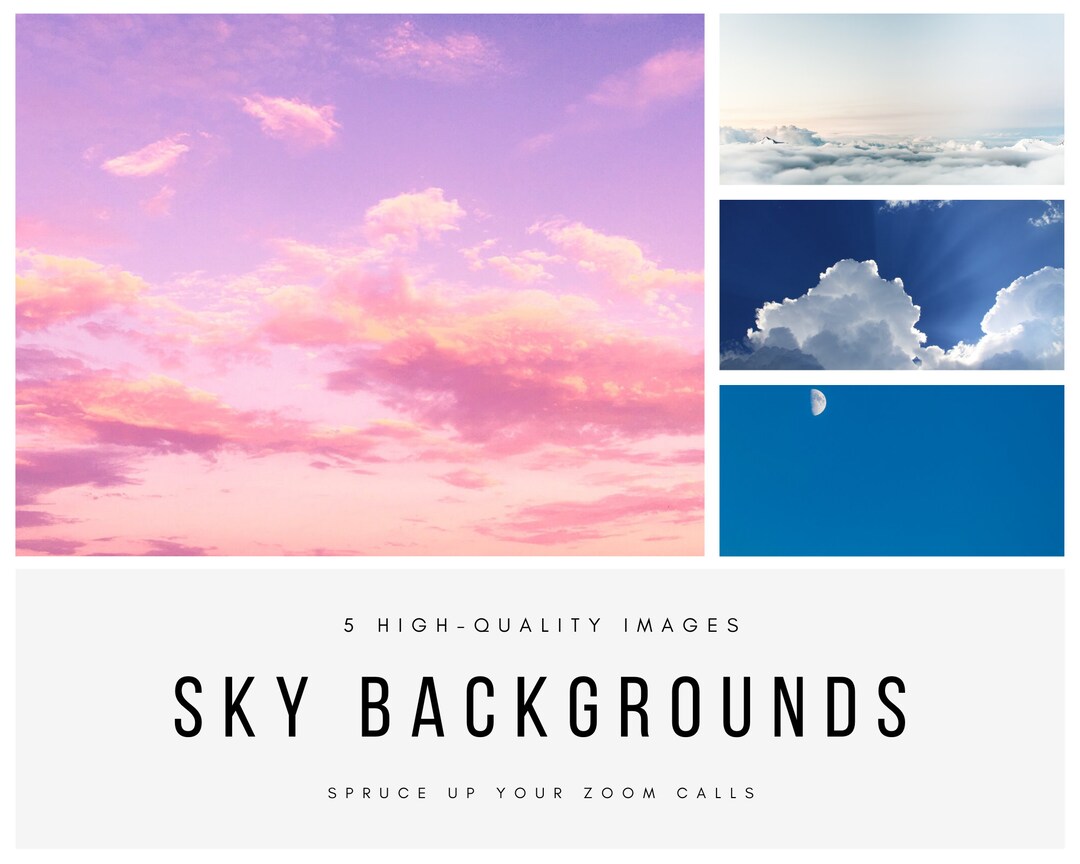 Zoom Backgrounds – Sky Pack – 5 Backdrop Images for Online Zoom ...
