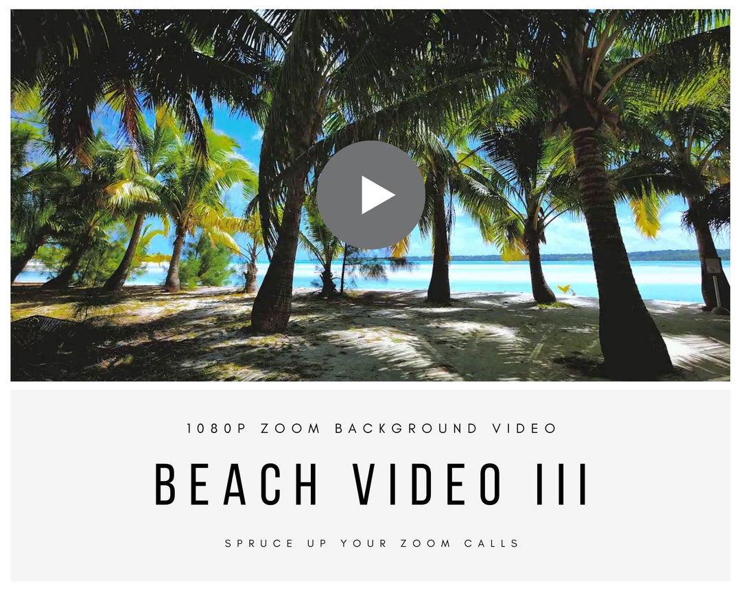 Zoom Beach Video Background III – High-quality Virtual Background for ...
