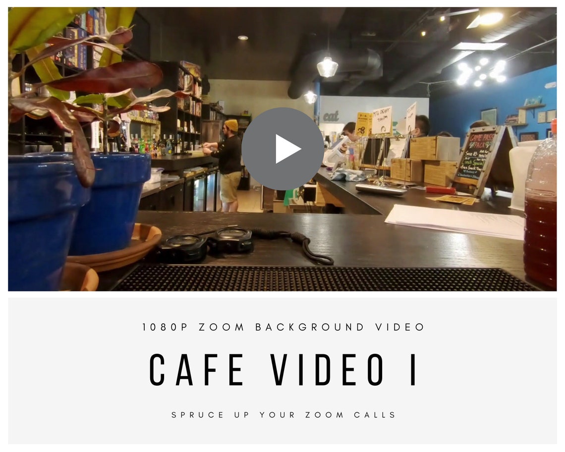 Zoom Cafe Video Background I High-quality Virtual Background for Online ...
