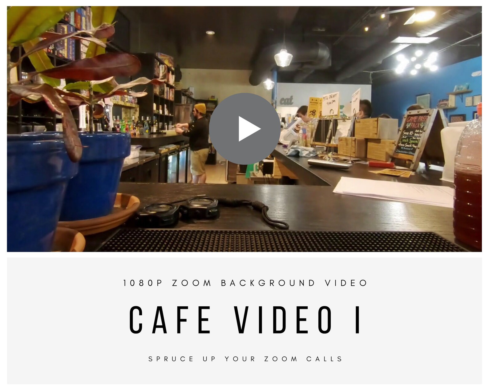 Zoom Cafe Video Background I – High-quality Virtual Background for ...