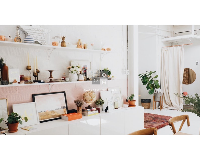 Zoom Backgrounds – Boho Home Pack I – 5 Backdrop Images for Online Zoom ...