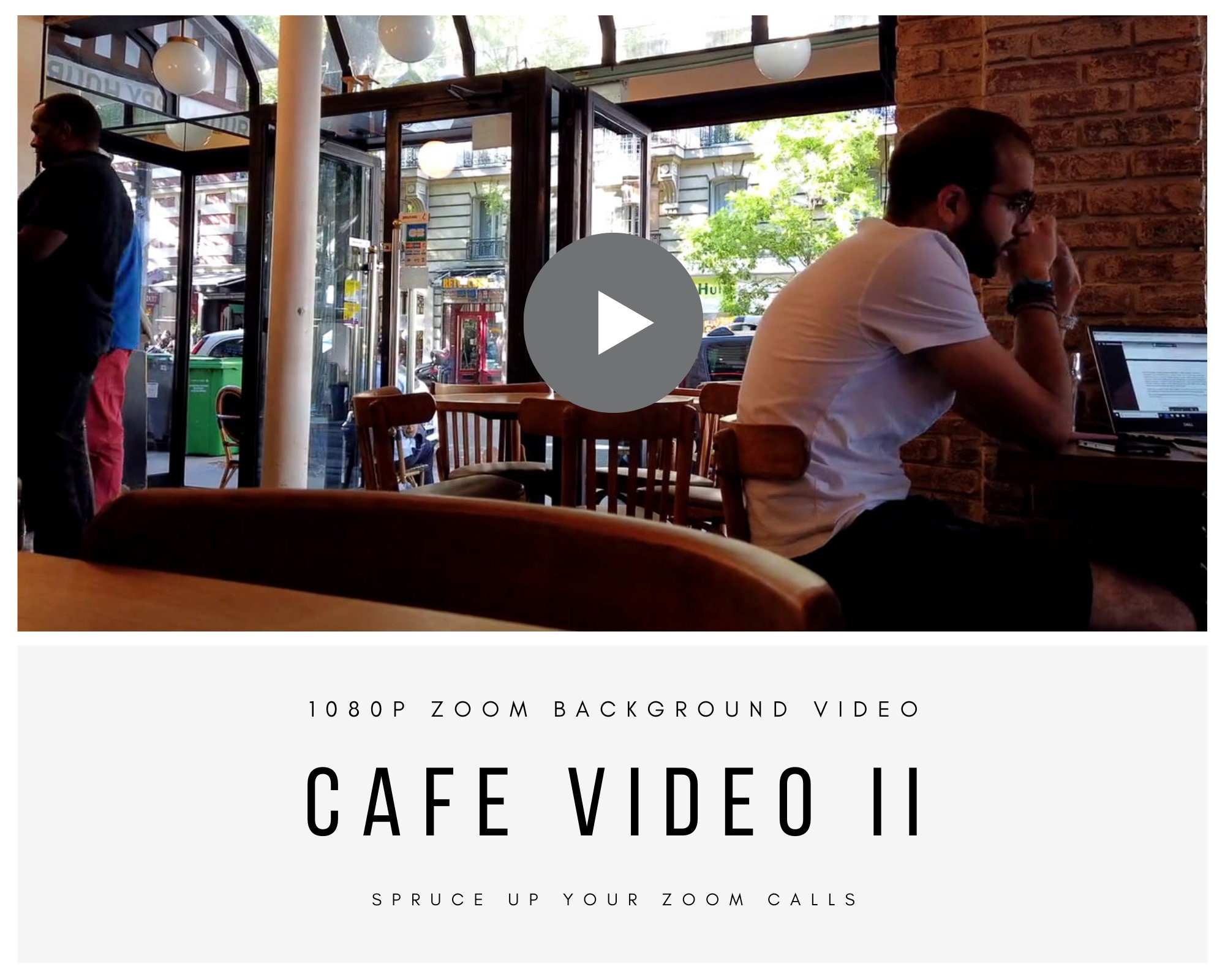 Zoom Cafe Video Background II – High-quality Virtual Background for ...