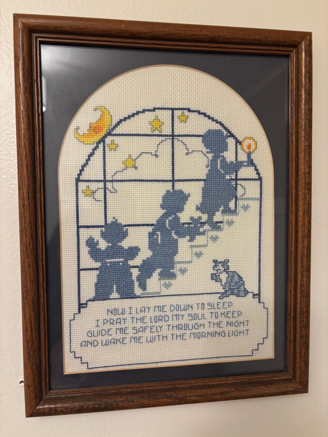 Vintage Now I Lay Me Prayer Cross Stitch; Nursery Decor - Etsy