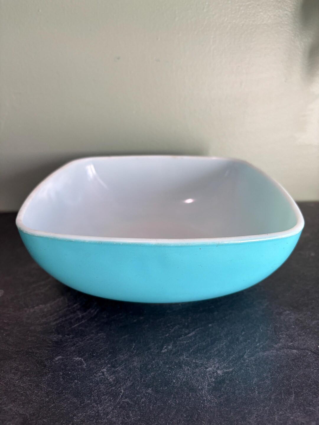Vintage PYREX Turquoise Blue Square Chips and Dip Bakeware Dish - Etsy