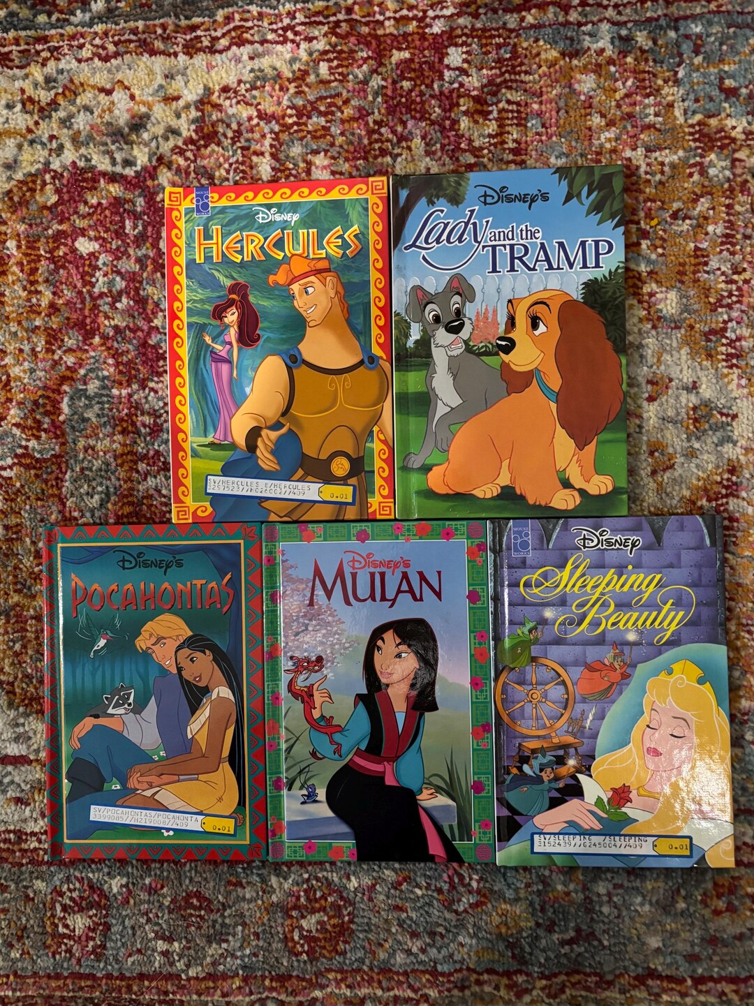 Set of 5 Vintage 1990s Disney Movie Books; Hercules, Pocahontas ...