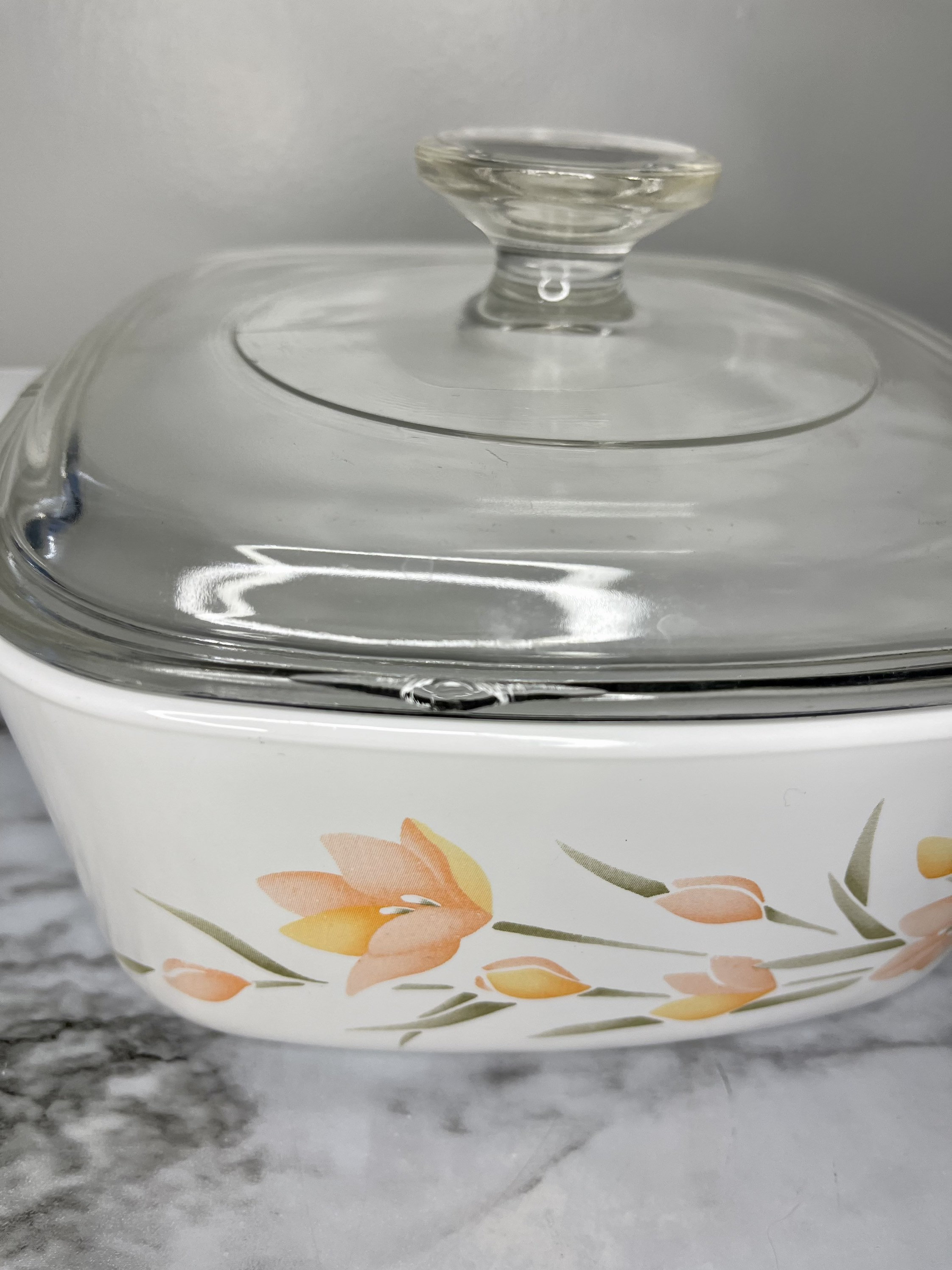 Vintage Peach Floral Corning Ware With Lid A-1 1/2-B 1 1/2 L - Etsy