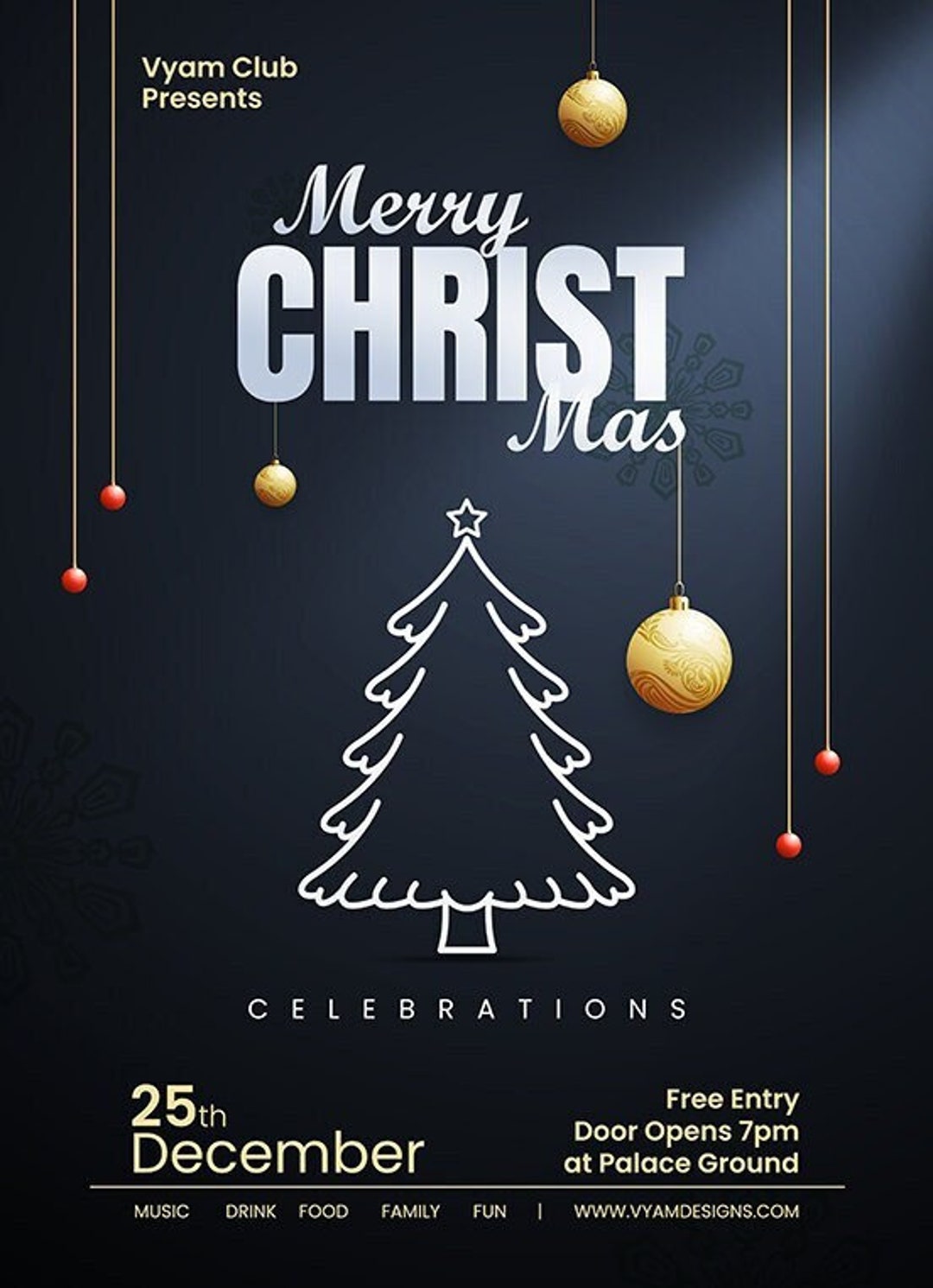 Christmas Poster Dark Adobe Photoshop File - Etsy