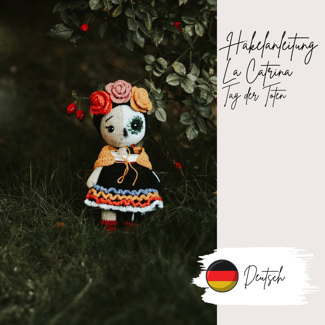 La Catrina Day of the Dead Crochet Pattern PDF German - Etsy