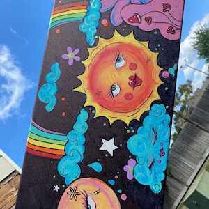 Trippy Sun Art - Etsy