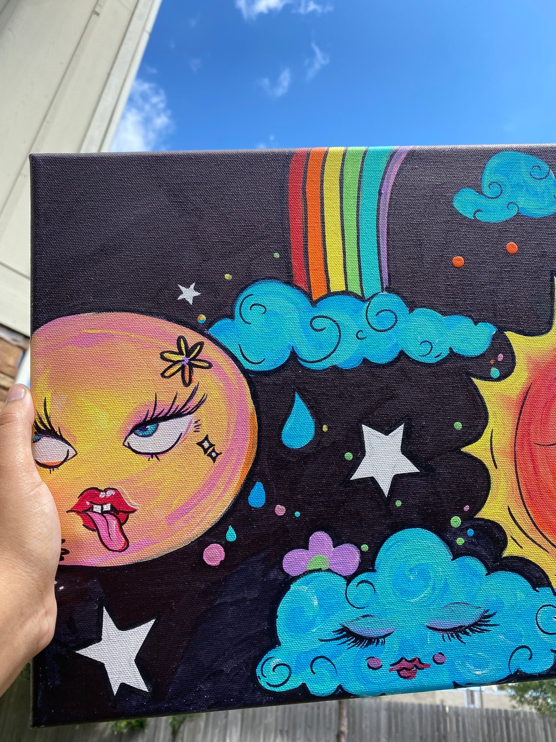 Trippy Sun Art - Etsy