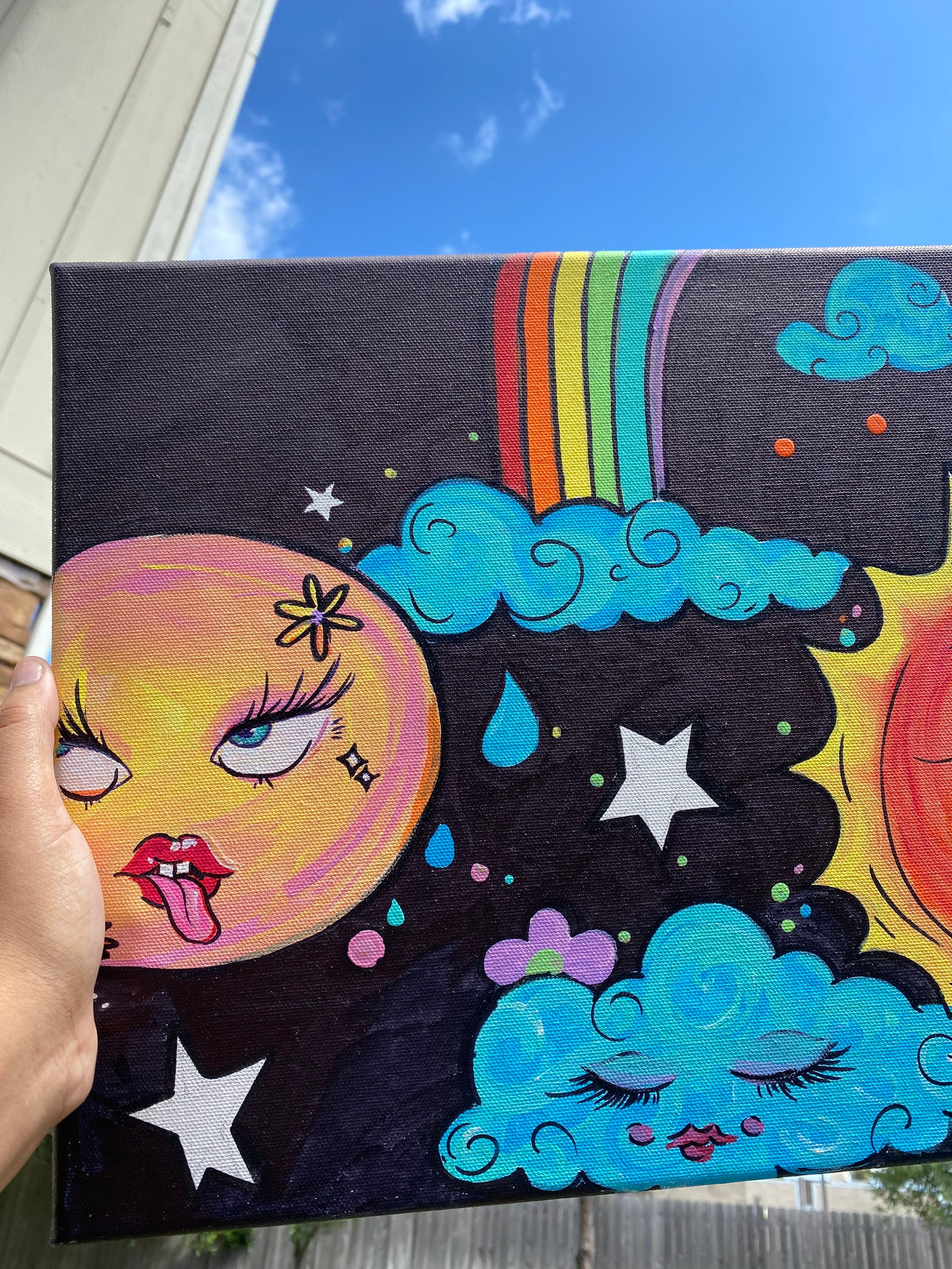 Trippy Sun Art - Etsy