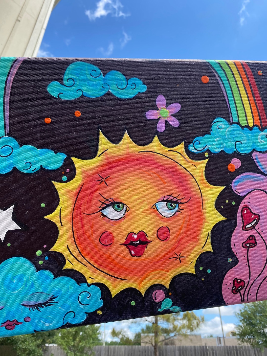 Trippy Sun Art - Etsy