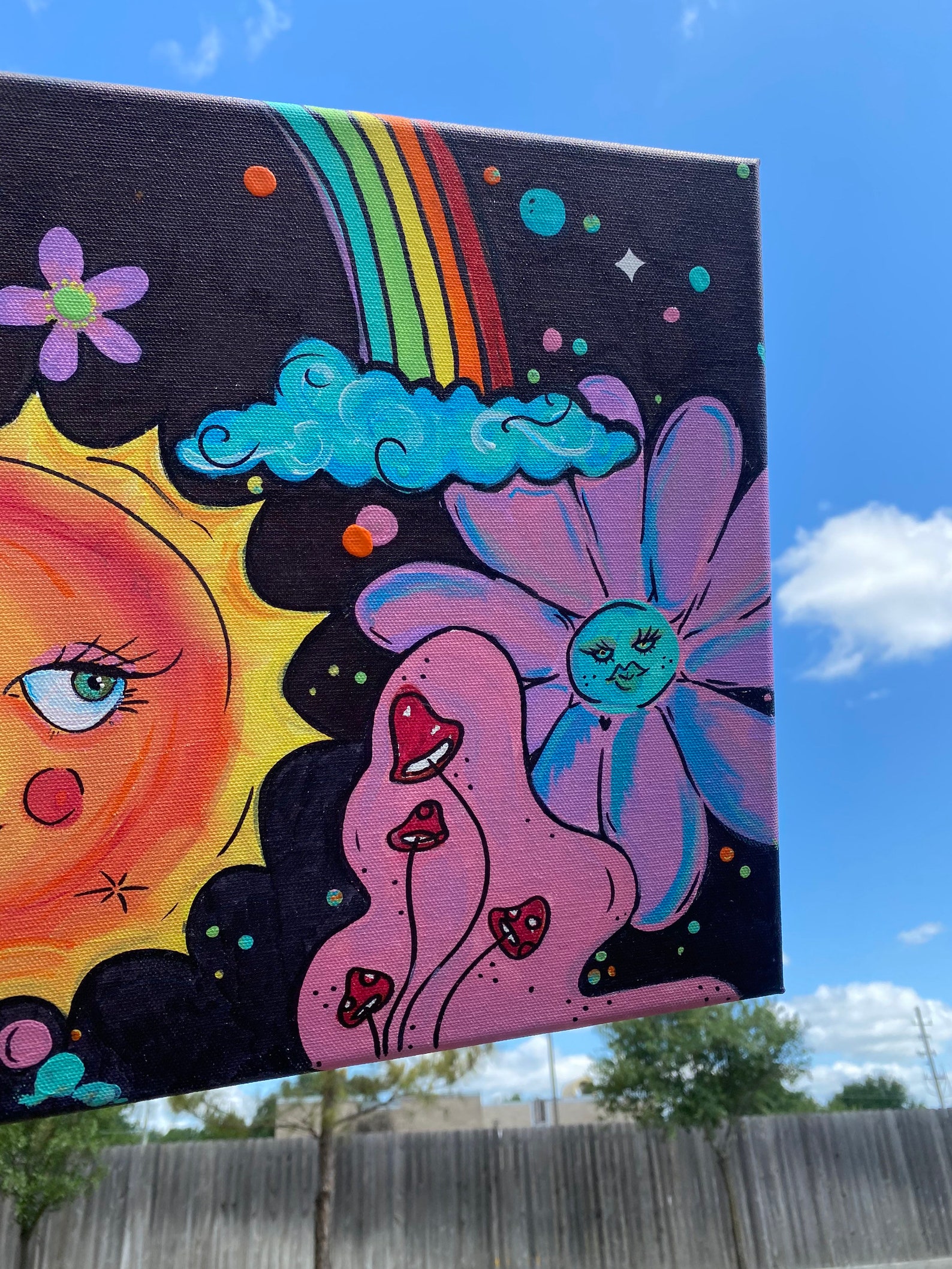 Trippy Sun Art - Etsy