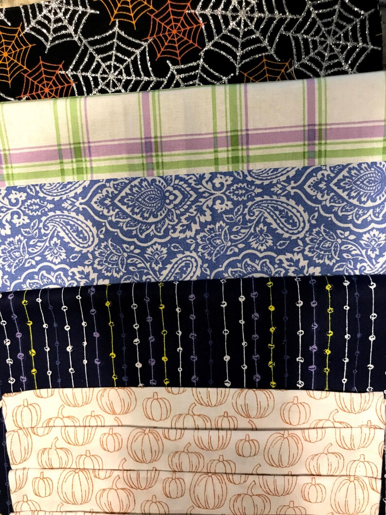 USA Hand Made 100% cotton 2 layer pleated Face Mask with | Etsy