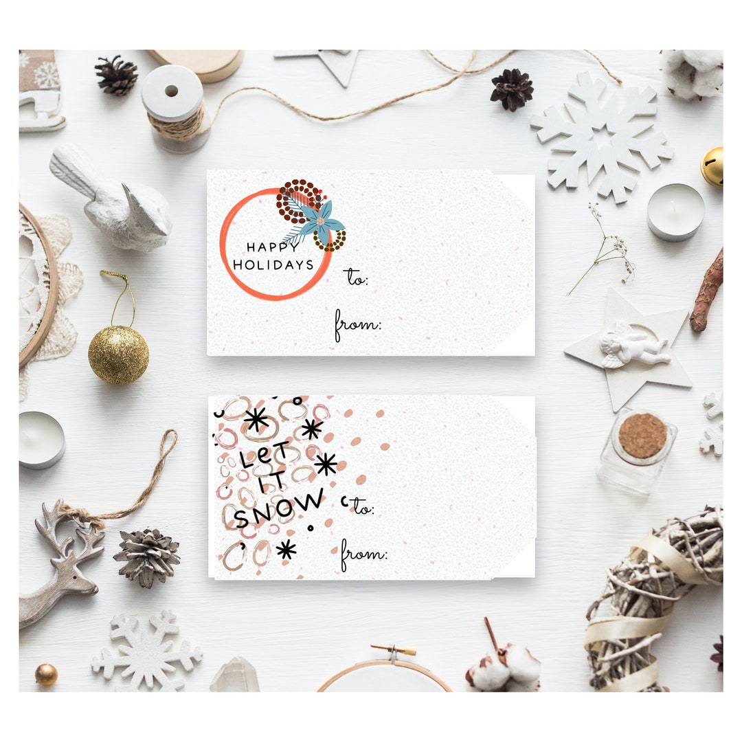 Christmas Gift Tags, Digital Download, Boho Style, Merry Christmas Gift ...
