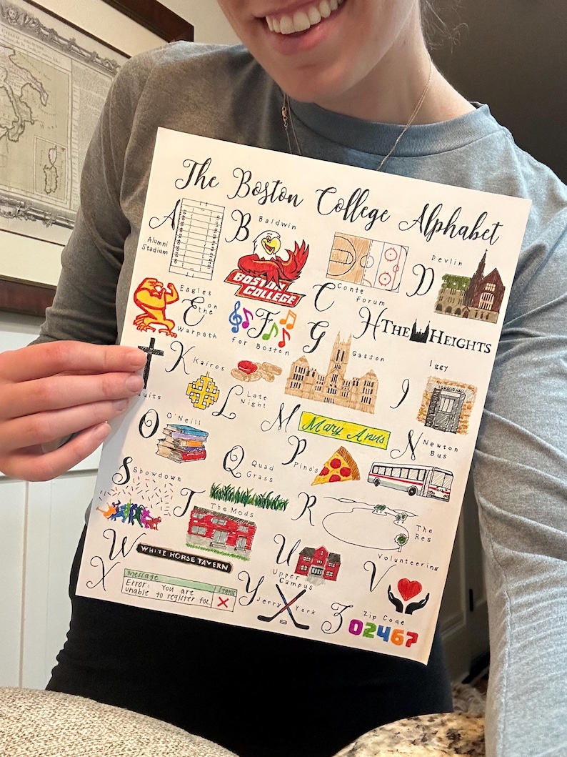 Boston College Alphabet - Etsy