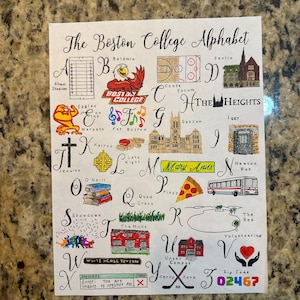Boston College Alphabet - Etsy