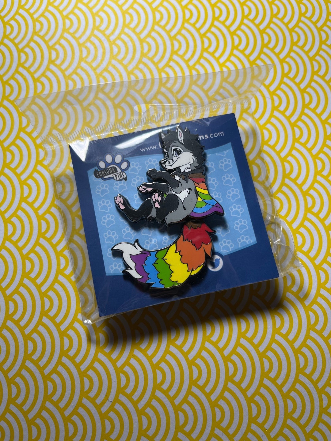 Sawyer #1241 (rainbow Pride Flag) Fursona Pin - Etsy