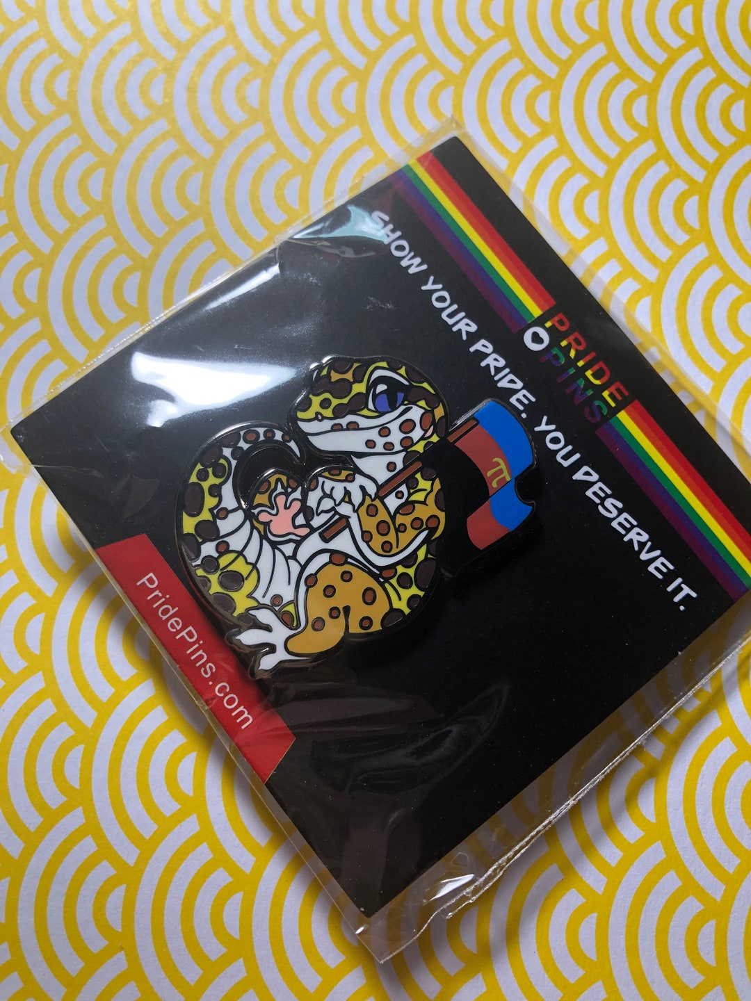 LGBT Leopard Gecko #661 (polyamory Pride Flag) Fursona Pin - Etsy