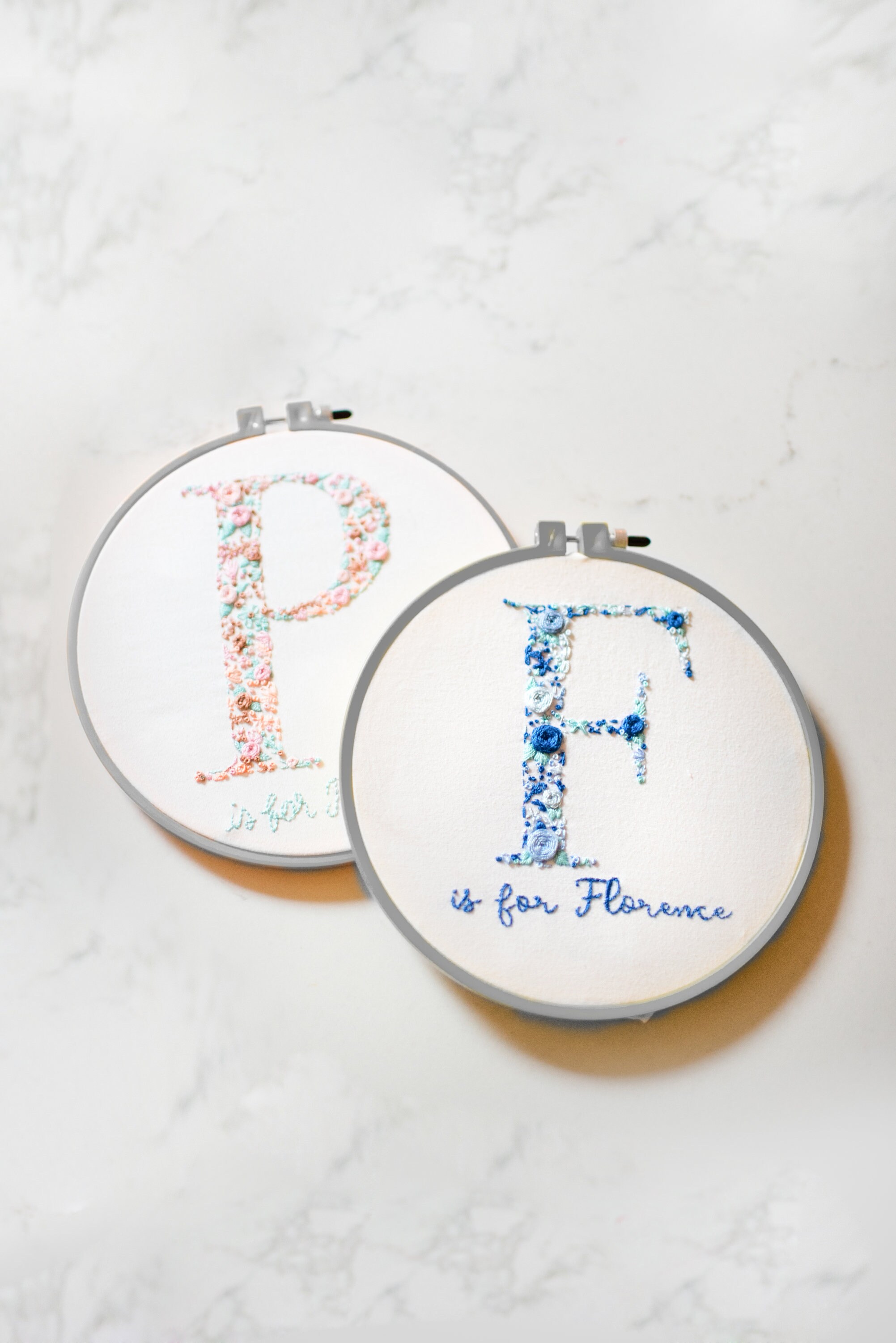 Letter Embroidery Pattern / F Initial Embroidery Pattern / - Etsy