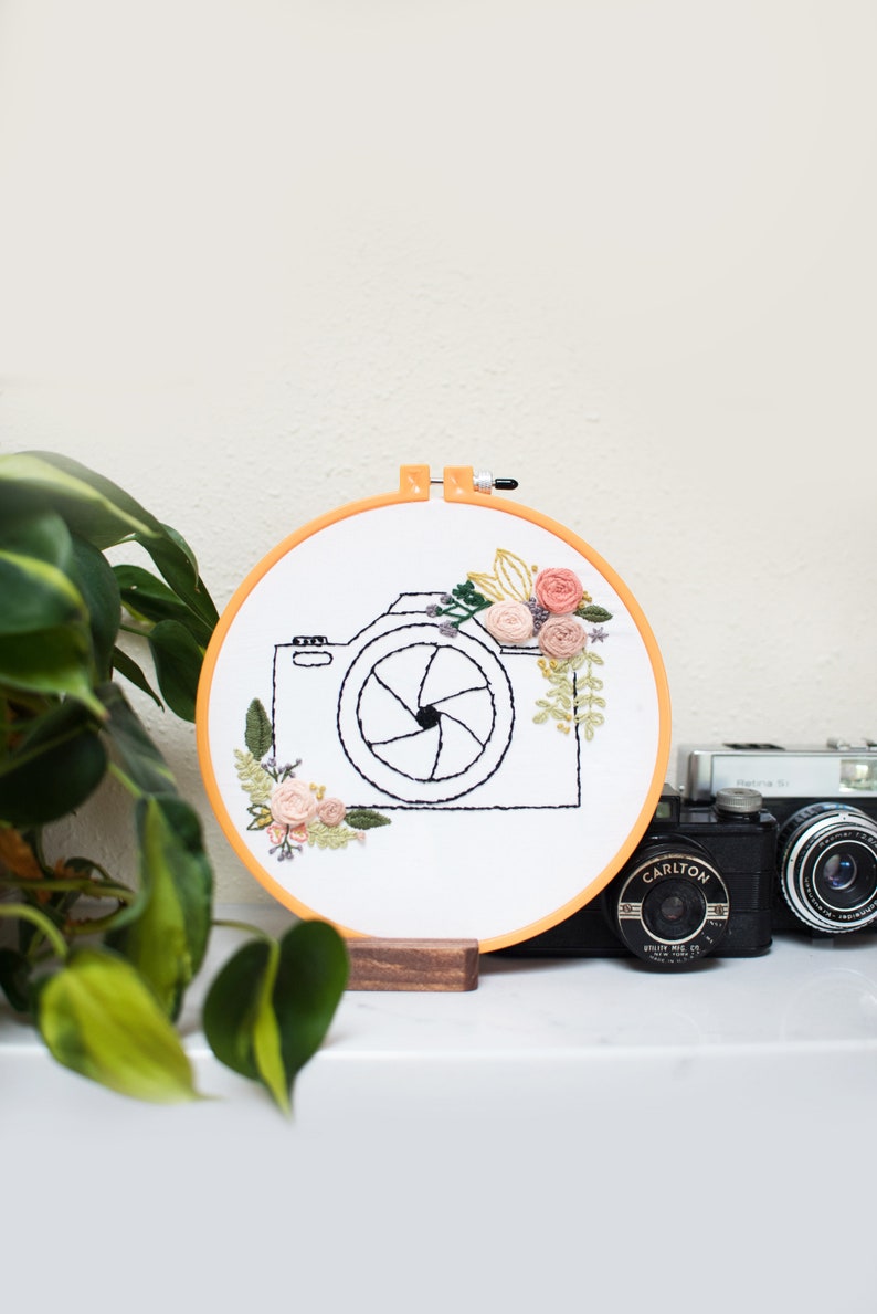 Camera Embroidery Pattern / Beginner Embroidery Pattern/ Hand ...
