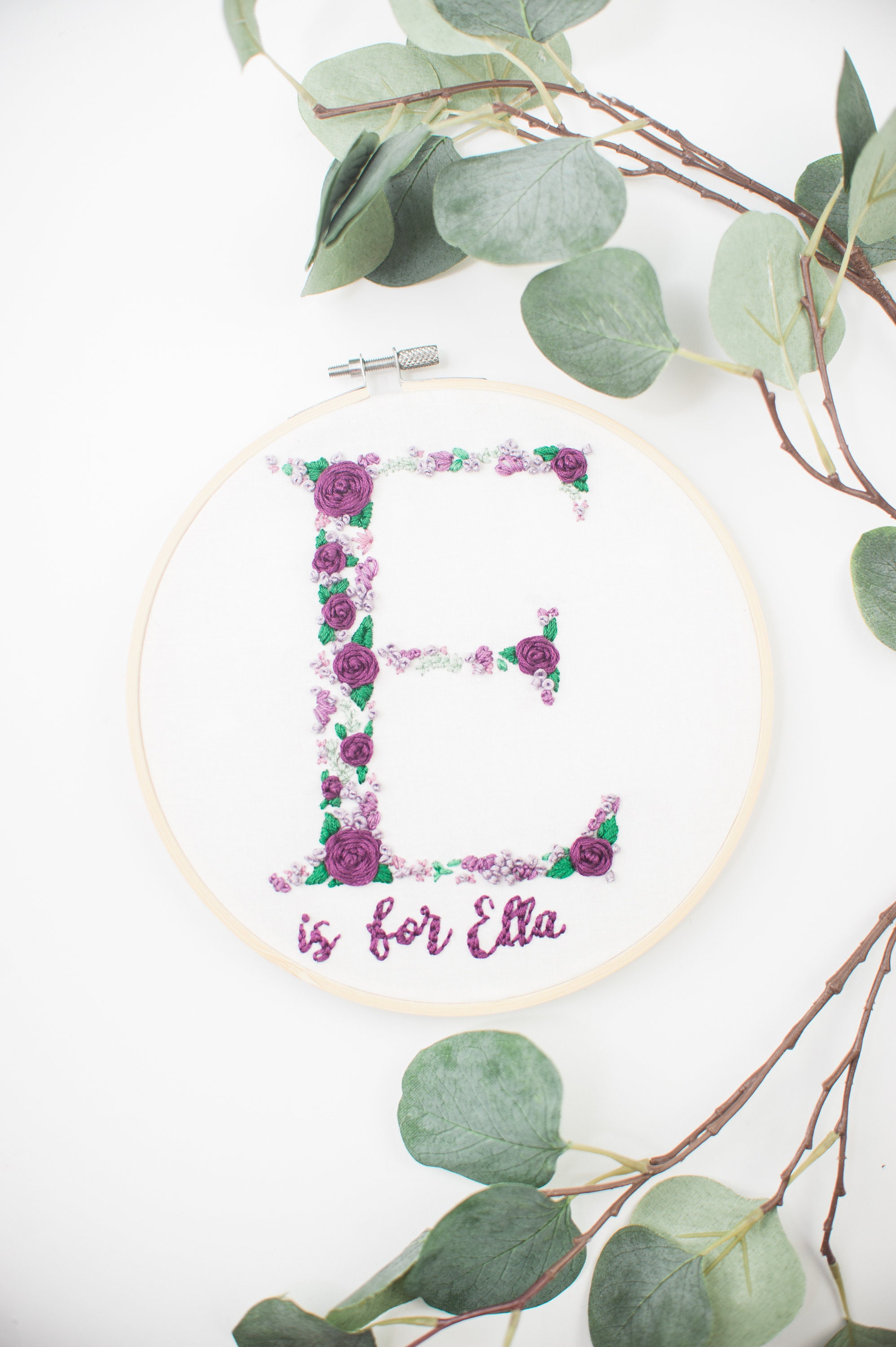 Letter Embroidery Pattern / F Initial Embroidery Pattern / - Etsy