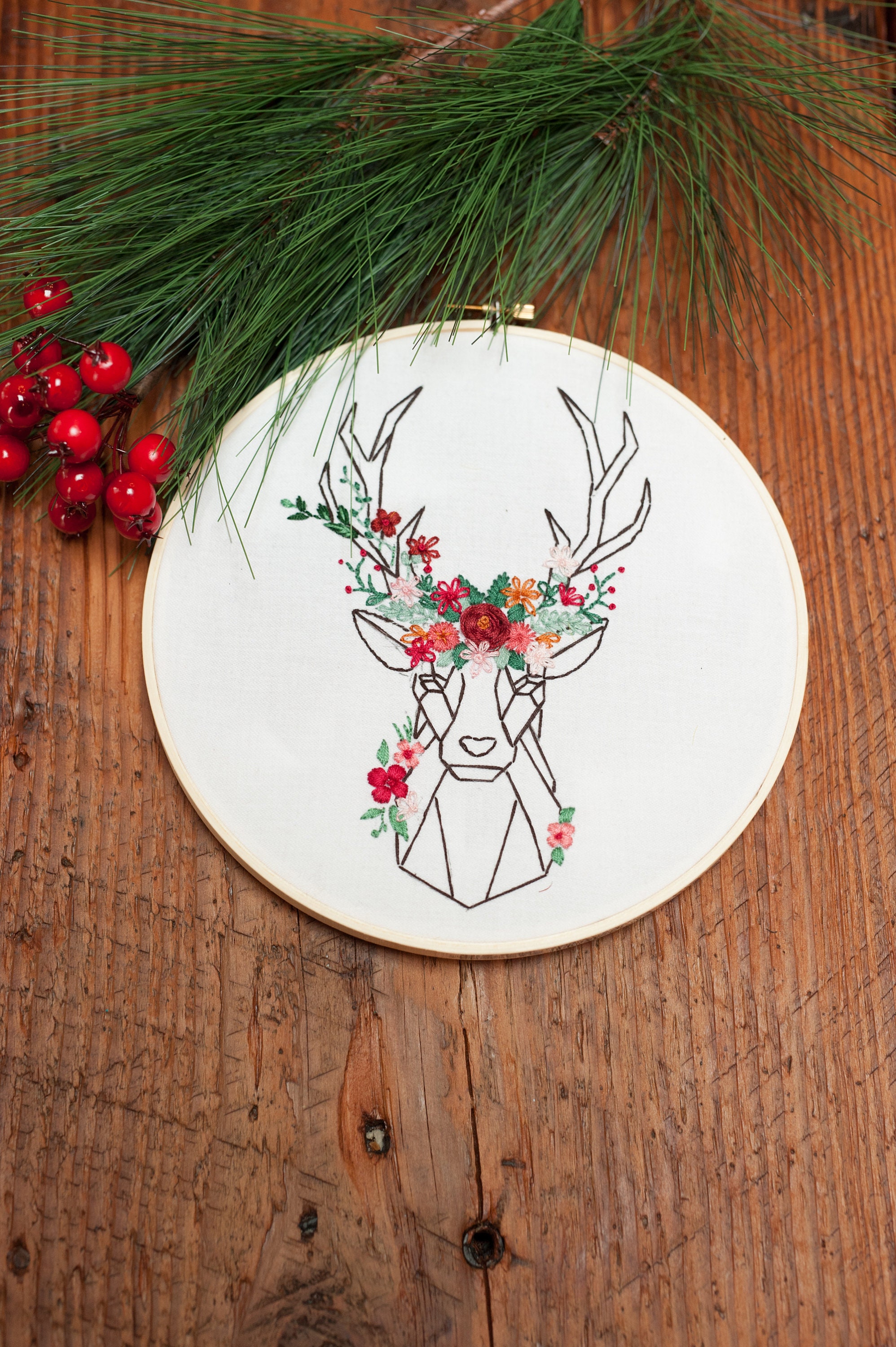 Christmas Embroidery Pattern / Reindeer Embroidery Pattern PDF - Etsy